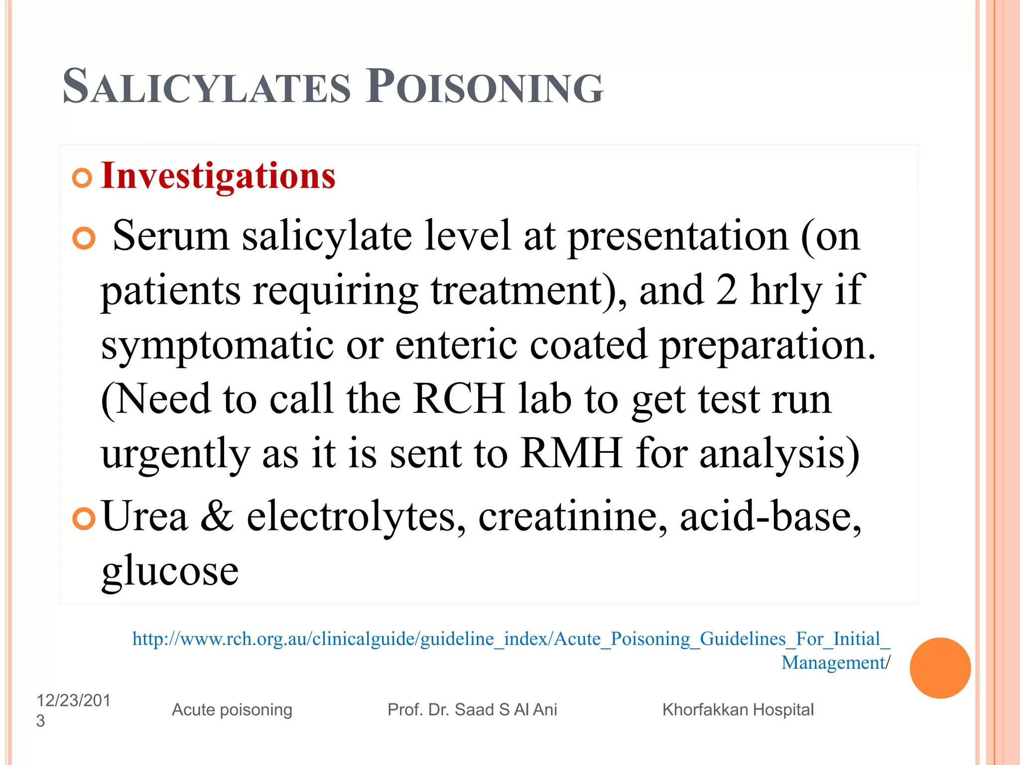 Acutepoisoning guidelinesforinitialmanagement-130630080645-phpapp02 | PPT