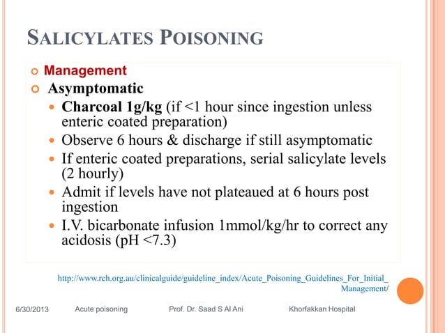 Acute poisoning guidelines for initial management | PPTX