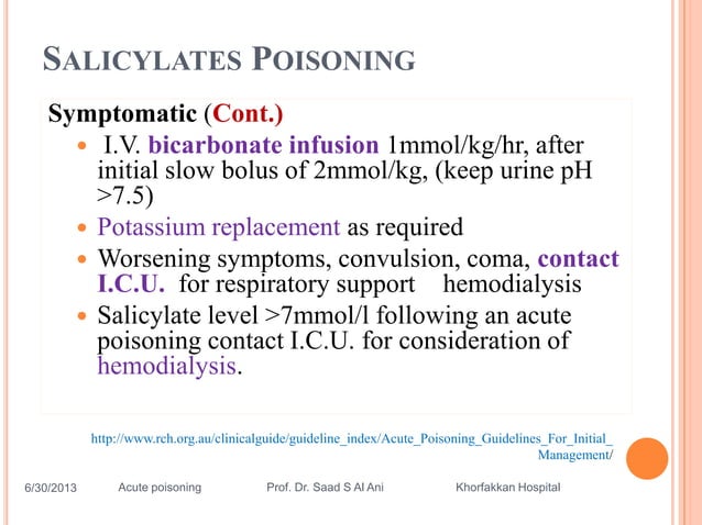Acute poisoning guidelines for initial management | PPTX