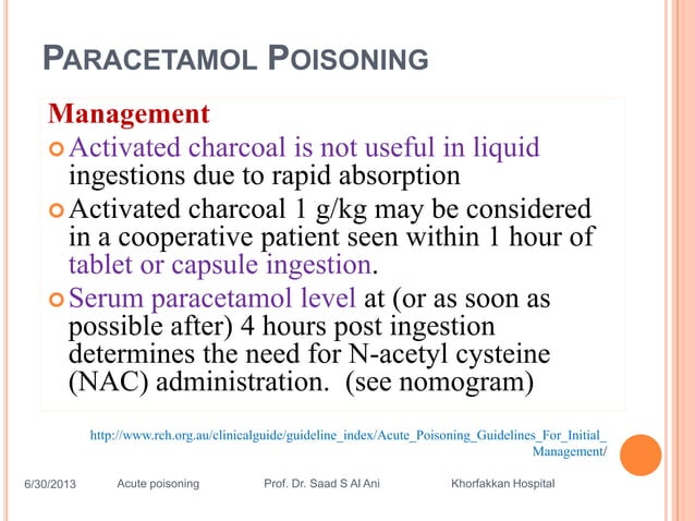 Acute poisoning guidelines for initial management | PPTX