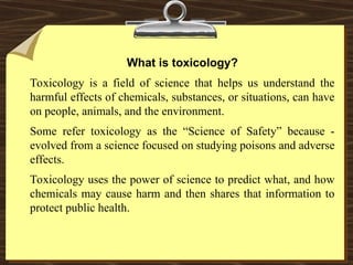 Basics of toxicology & it's applications.ppt