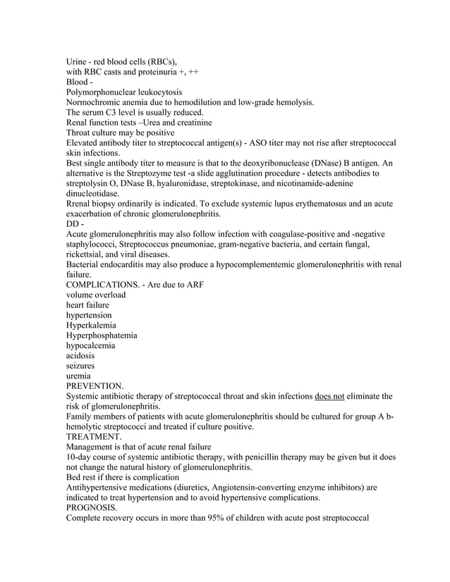 Acute poststreptococcal glomerulonephritis | PDF