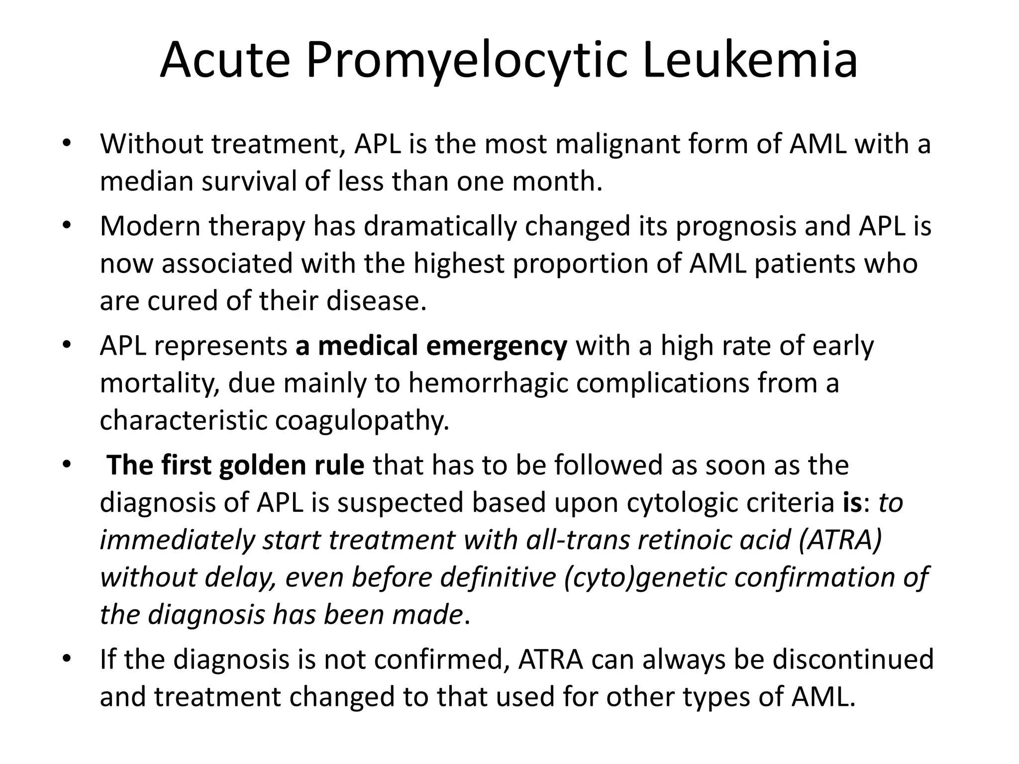 Acute promyelocytic leukemia | PPTX