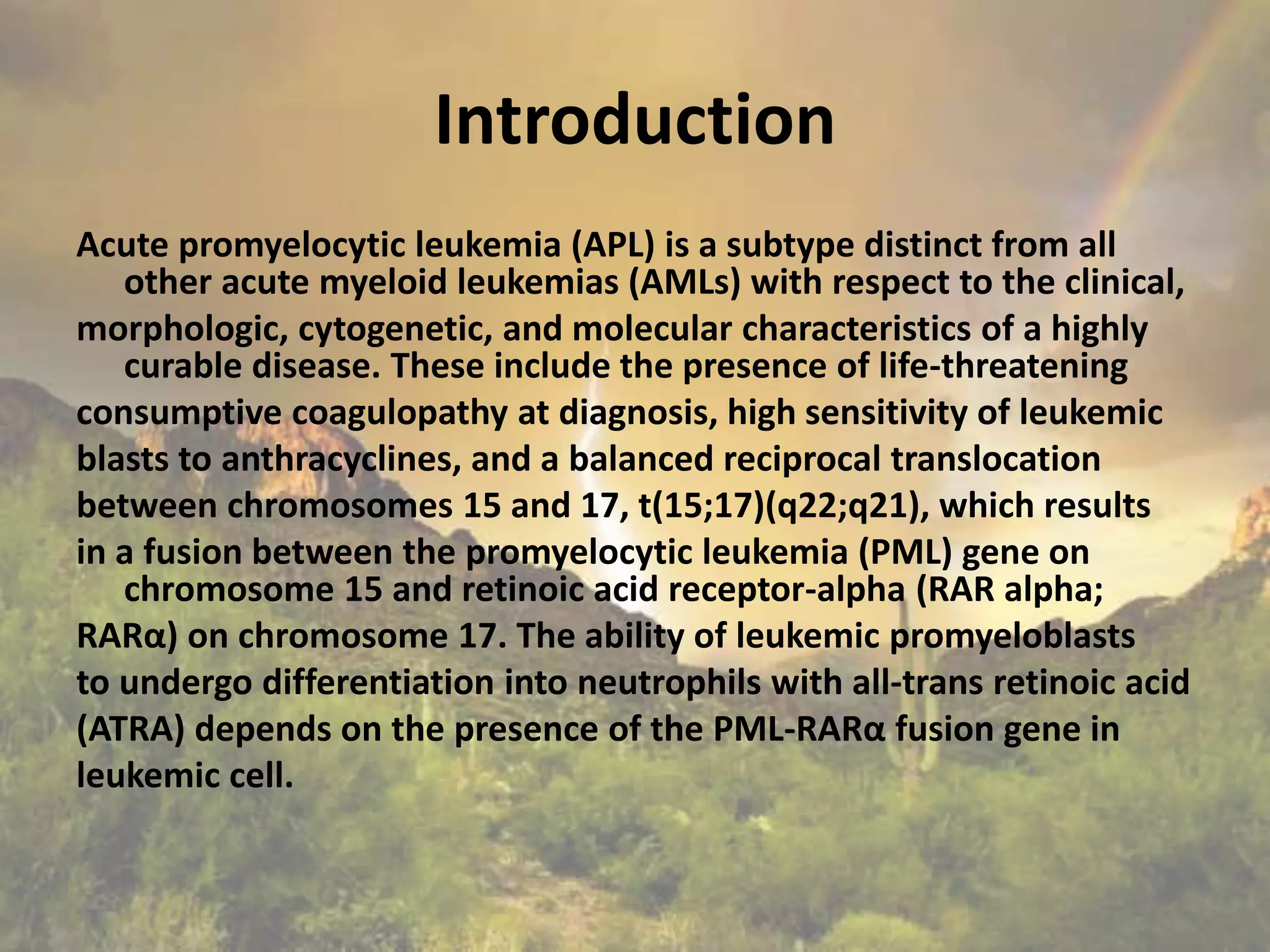 Acute promyelocytic leukemia NCCN LATEST 2014 Guidelines | PPTX