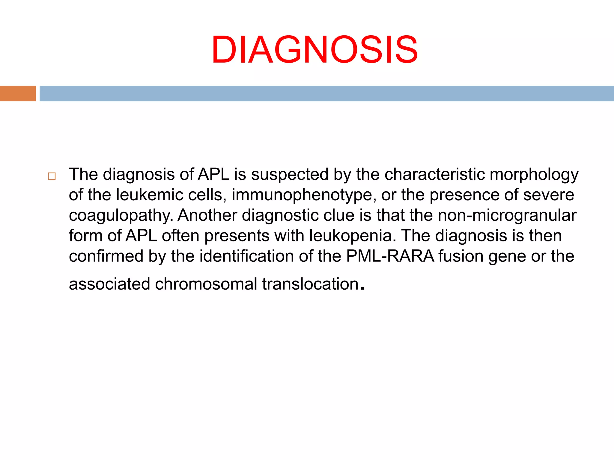 Acute promyelocytic leukemia | PPTX
