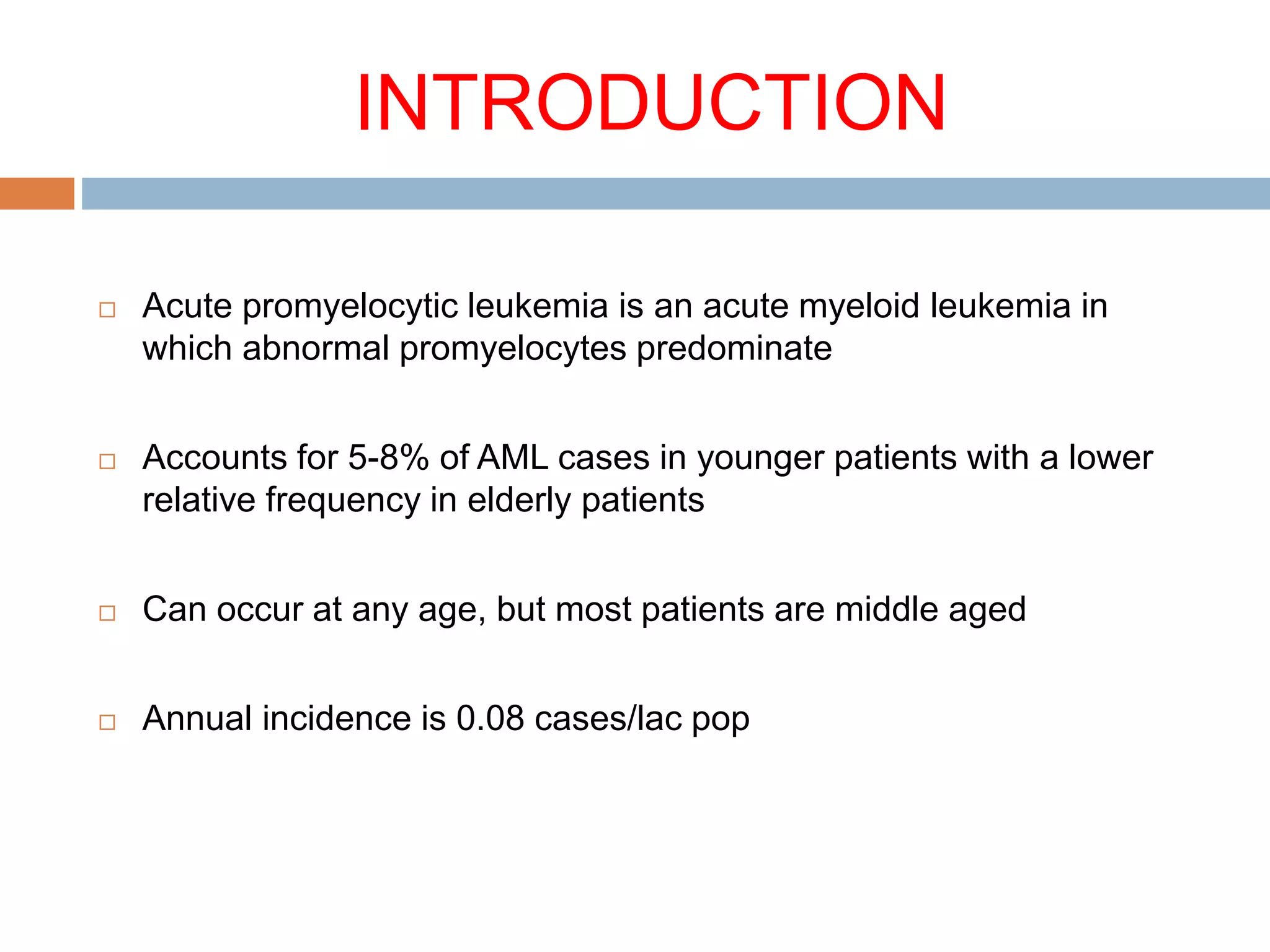 Acute promyelocytic leukemia | PPTX