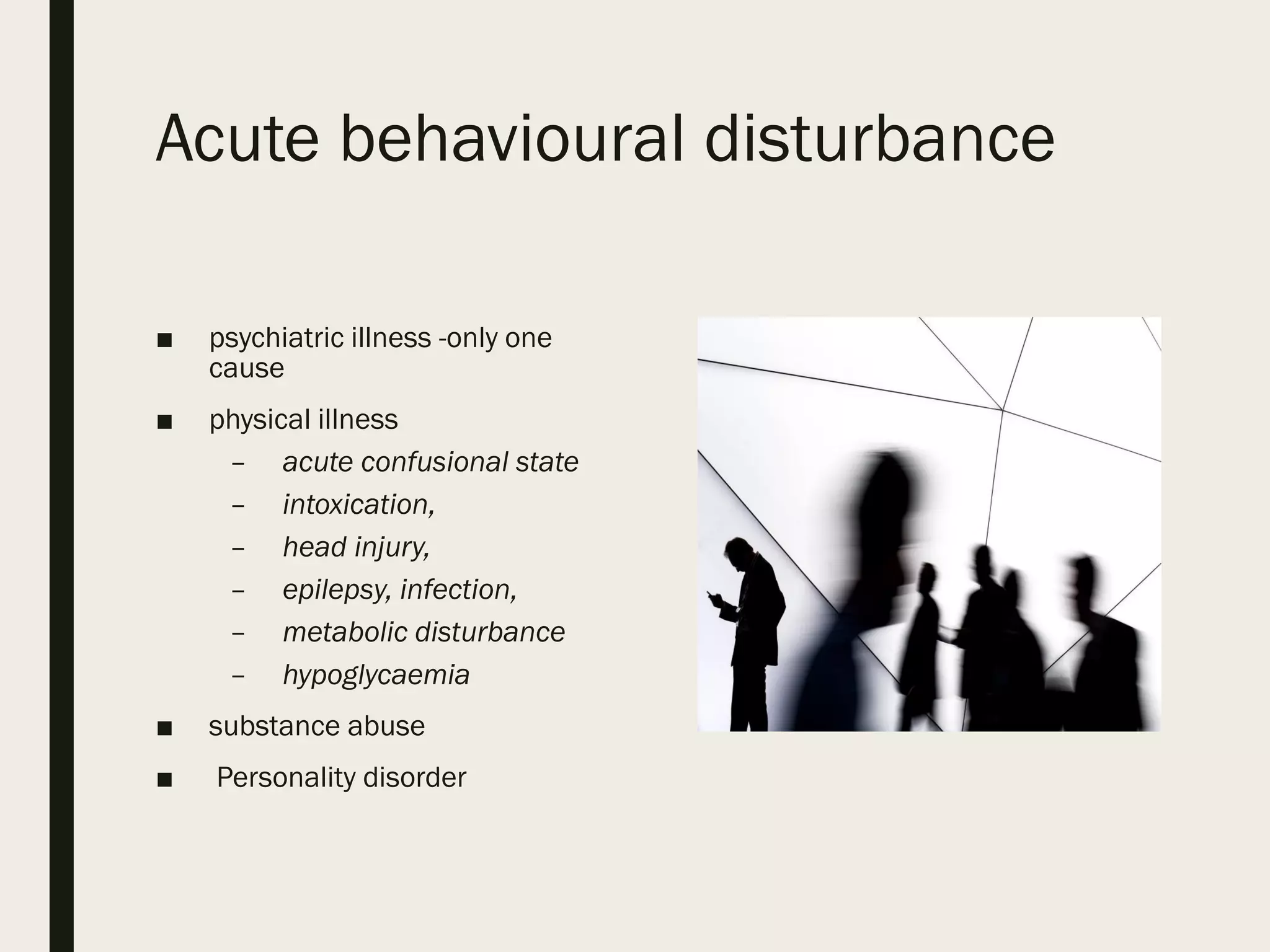 Management of Acute psychosis emergency to stabilisaton | PDF