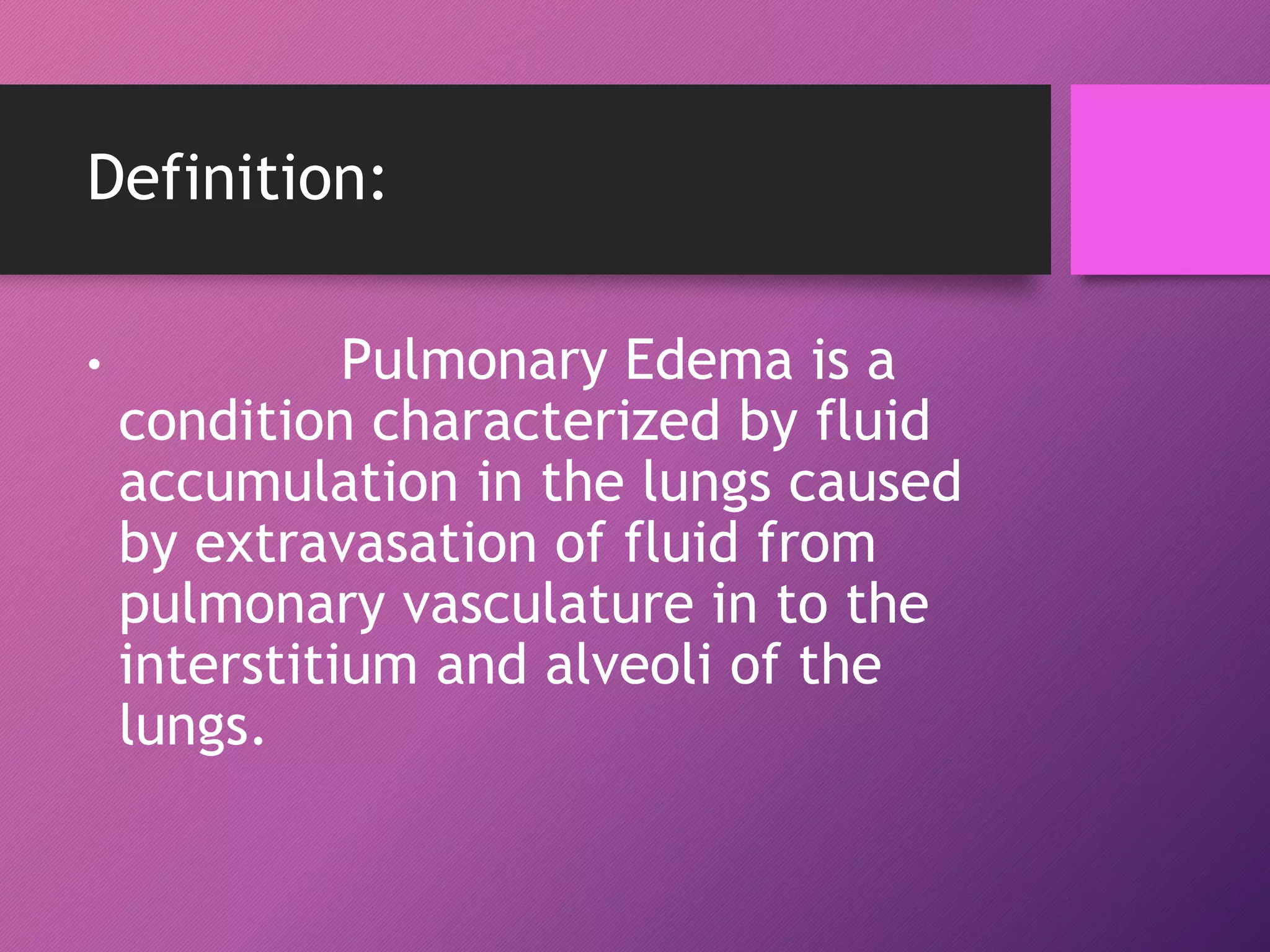 Acute pulmonary edema | PPTX