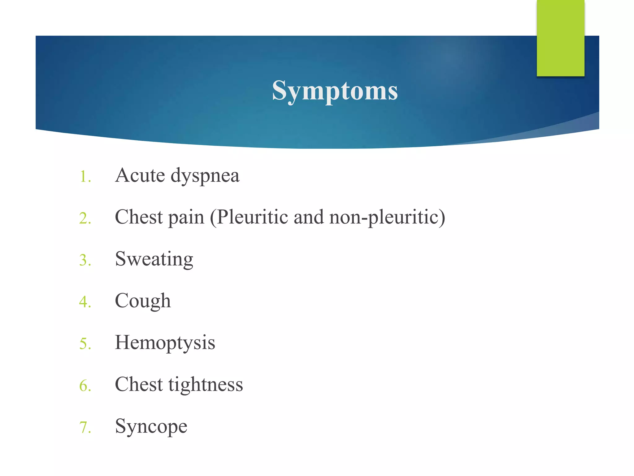 Acute pulmonary embolism and its management. | PPTX