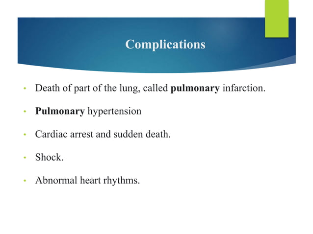 Acute pulmonary embolism and its management. | PPTX