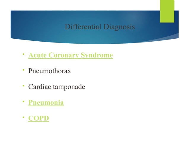 Acute pulmonary embolism and its management. | PPTX