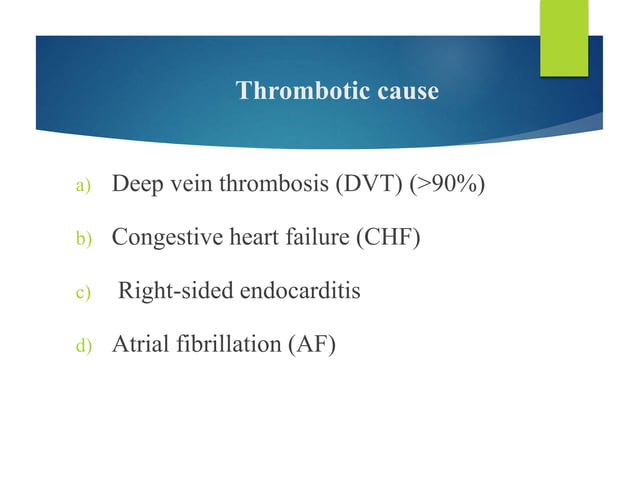 Acute pulmonary embolism and its management. | PPTX