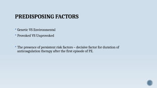 Acute PULMONary embolism diagnosis and management | PPTX