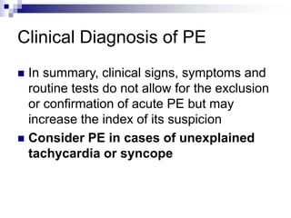 Acute Pulmonary Embolism Overview lecture.ppt