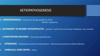 Acute pyogenic arthritis by dr ashutosh | PPTX