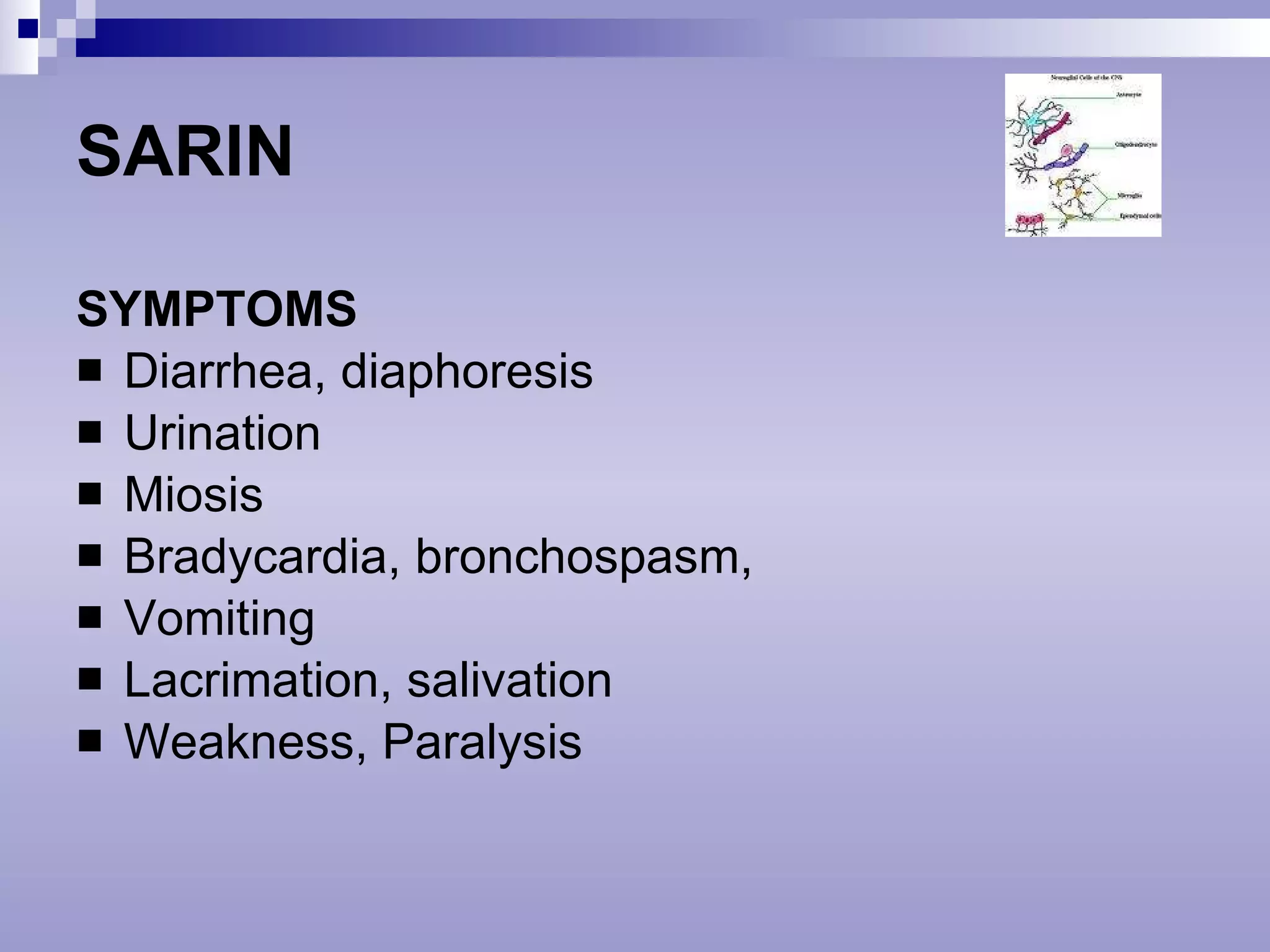 Acute radiation cns syndrome & neurological damage caused by chemical ...