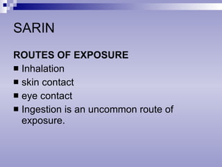 Acute radiation cns syndrome & neurological damage caused by chemical ...