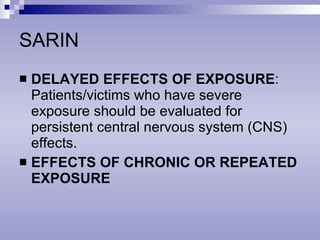 Acute radiation cns syndrome & neurological damage caused by chemical ...