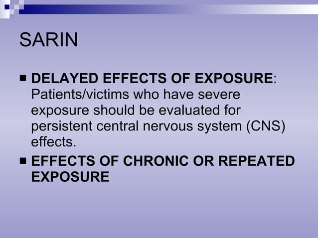 Acute radiation cns syndrome & neurological damage caused by chemical ...