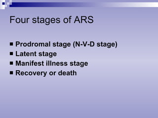 Acute radiation cns syndrome & neurological damage caused by chemical ...