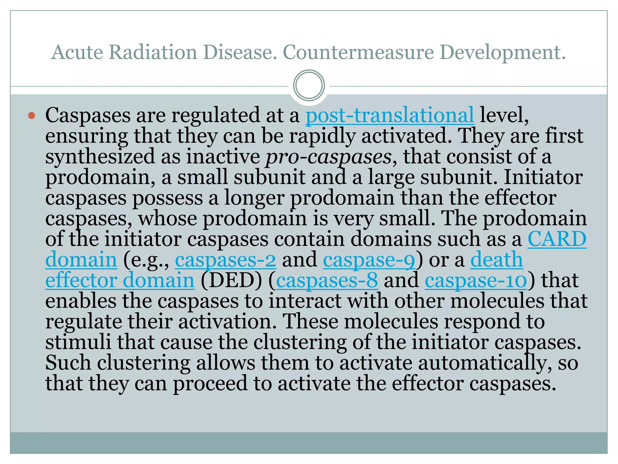 Acute radiation disease,countermeasure development. | PPT