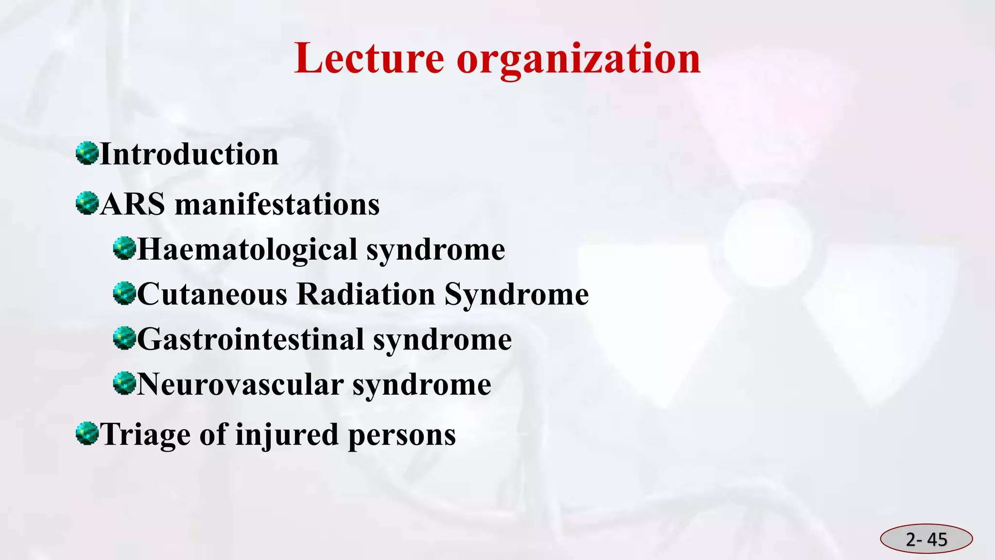 Acute radiation syndrome | PPTX