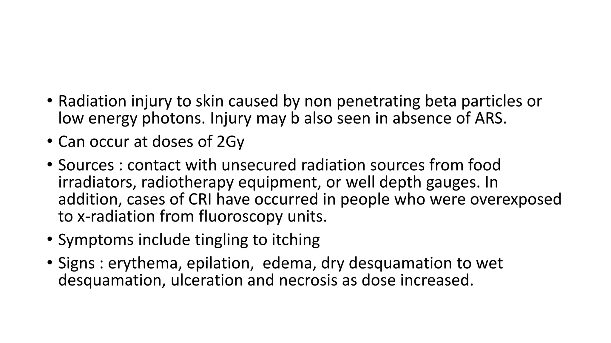 Acute radiation syndrome Dr Kiran | PPTX