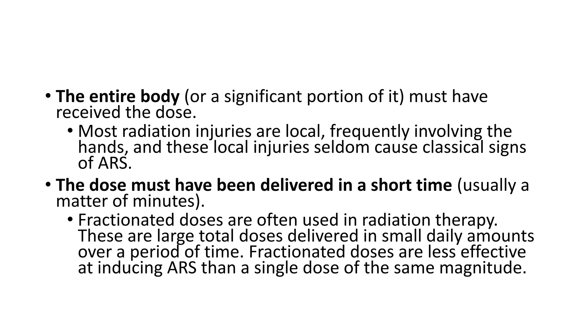 Acute radiation syndrome | PPTX