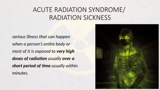 ACUTE RADIATION SYNDROME AND ITS TYPES, CLASSIFICATION | PPTX