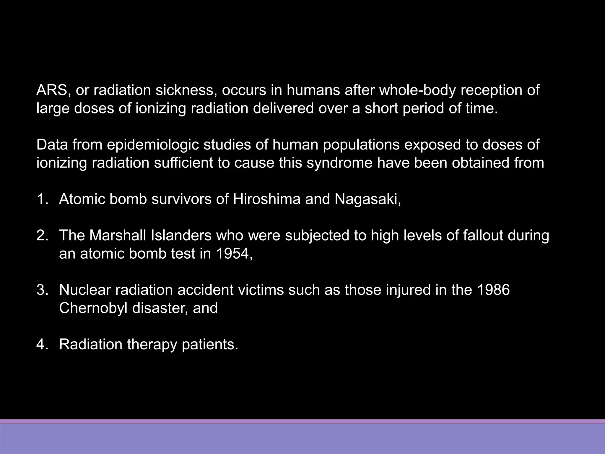 Acute radiation syndrome | PPTX