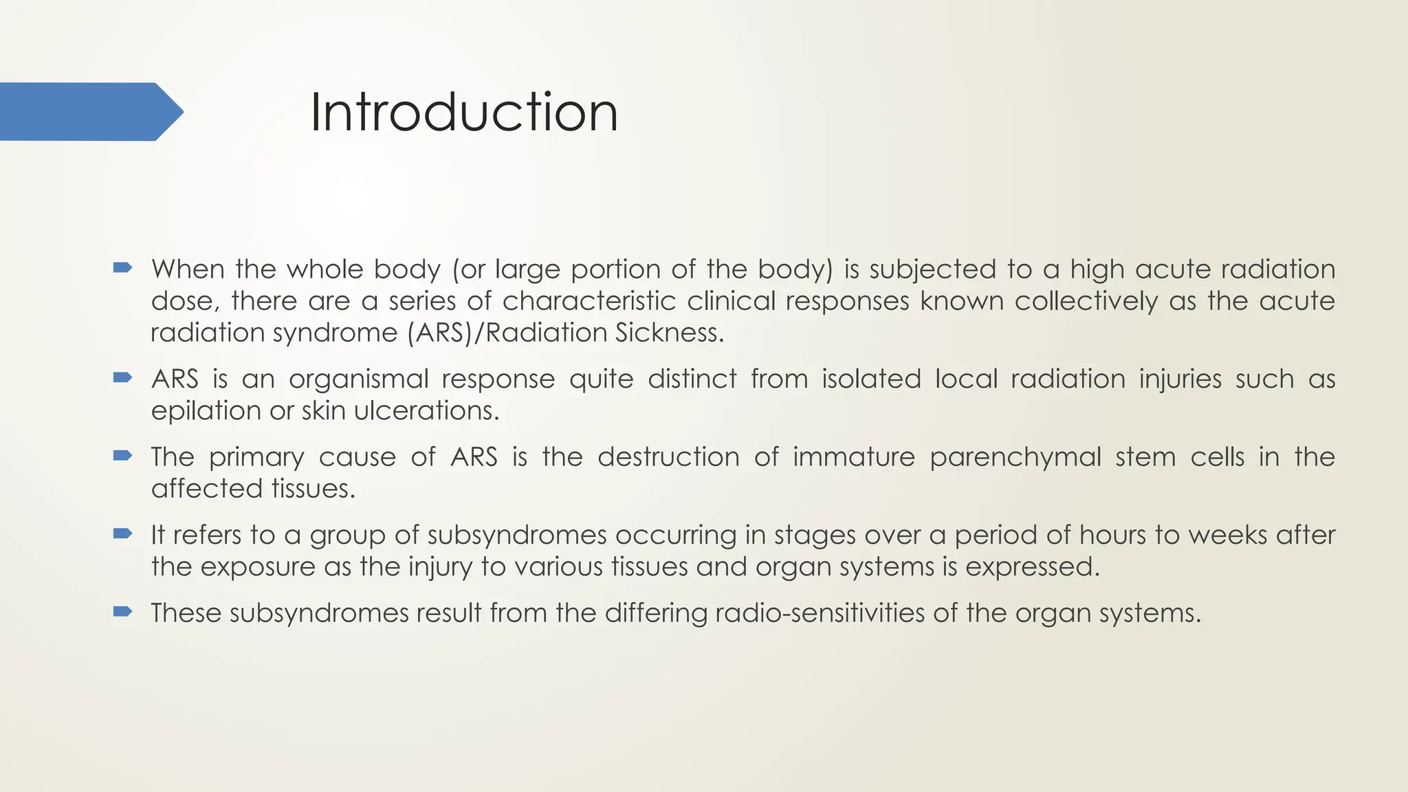 Acute Radiation Syndrome- Avinesh Shrestha | PPTX