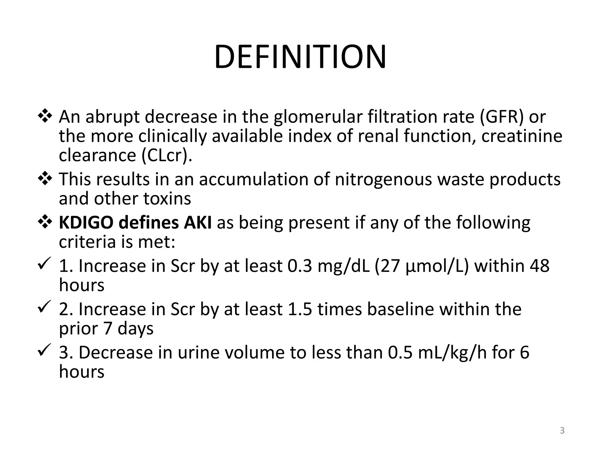 Acute renal disease | PPTX
