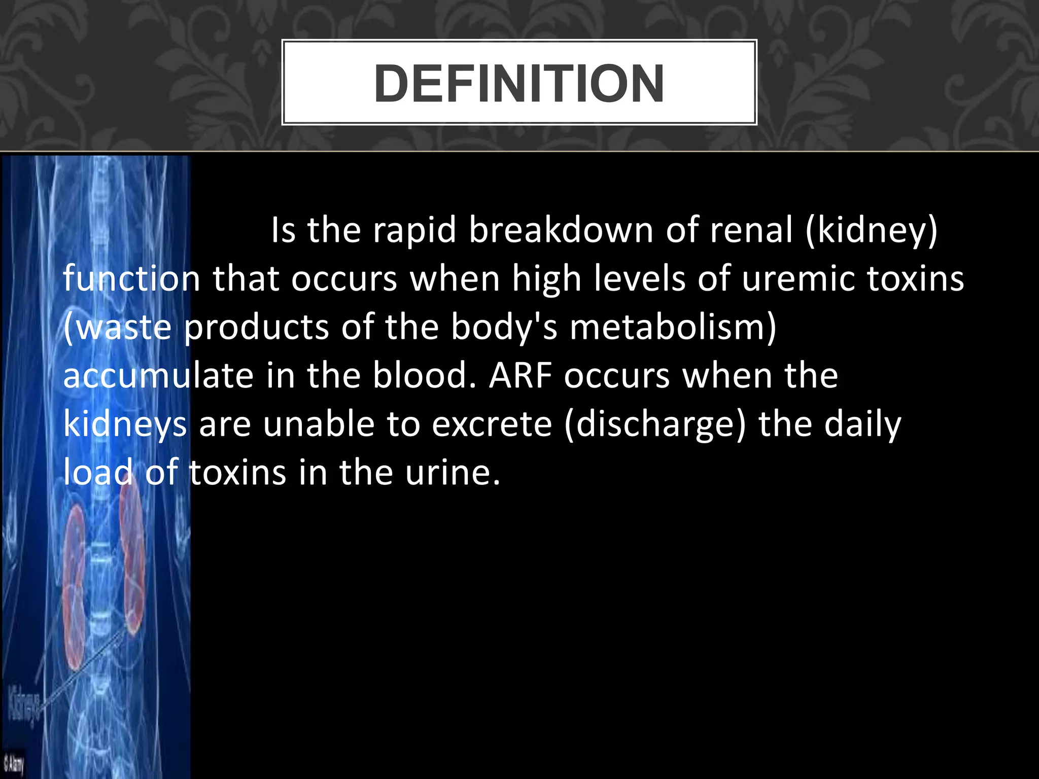 Acute renal failure. | PPTX