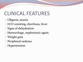 Acute renal failure in children | PPTX