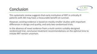 Dialysis for Acute Renal Failure in Critically Ill Patients | PPTX