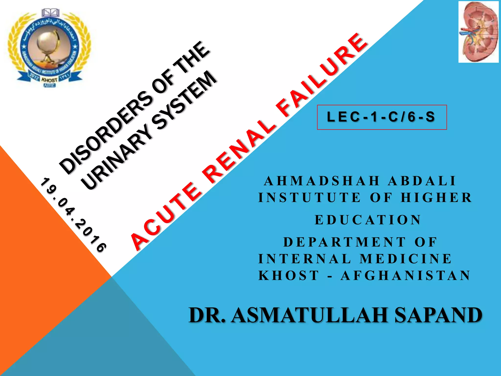 Acute renal failure | PPTX