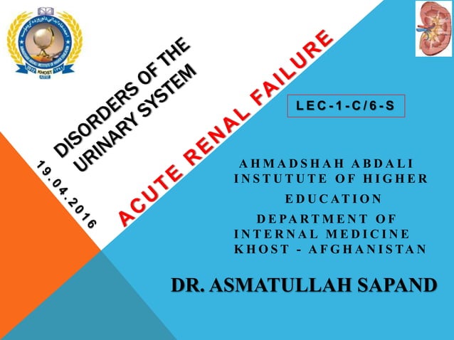 Acute renal failure | PPTX