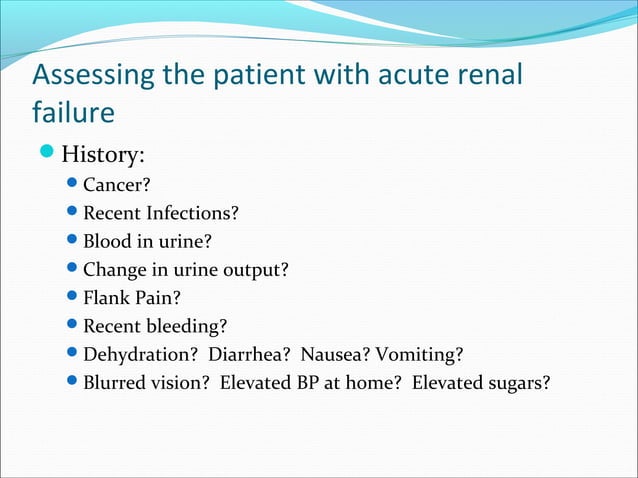 Acute and Chronic Renal Failure - A Review | PPT