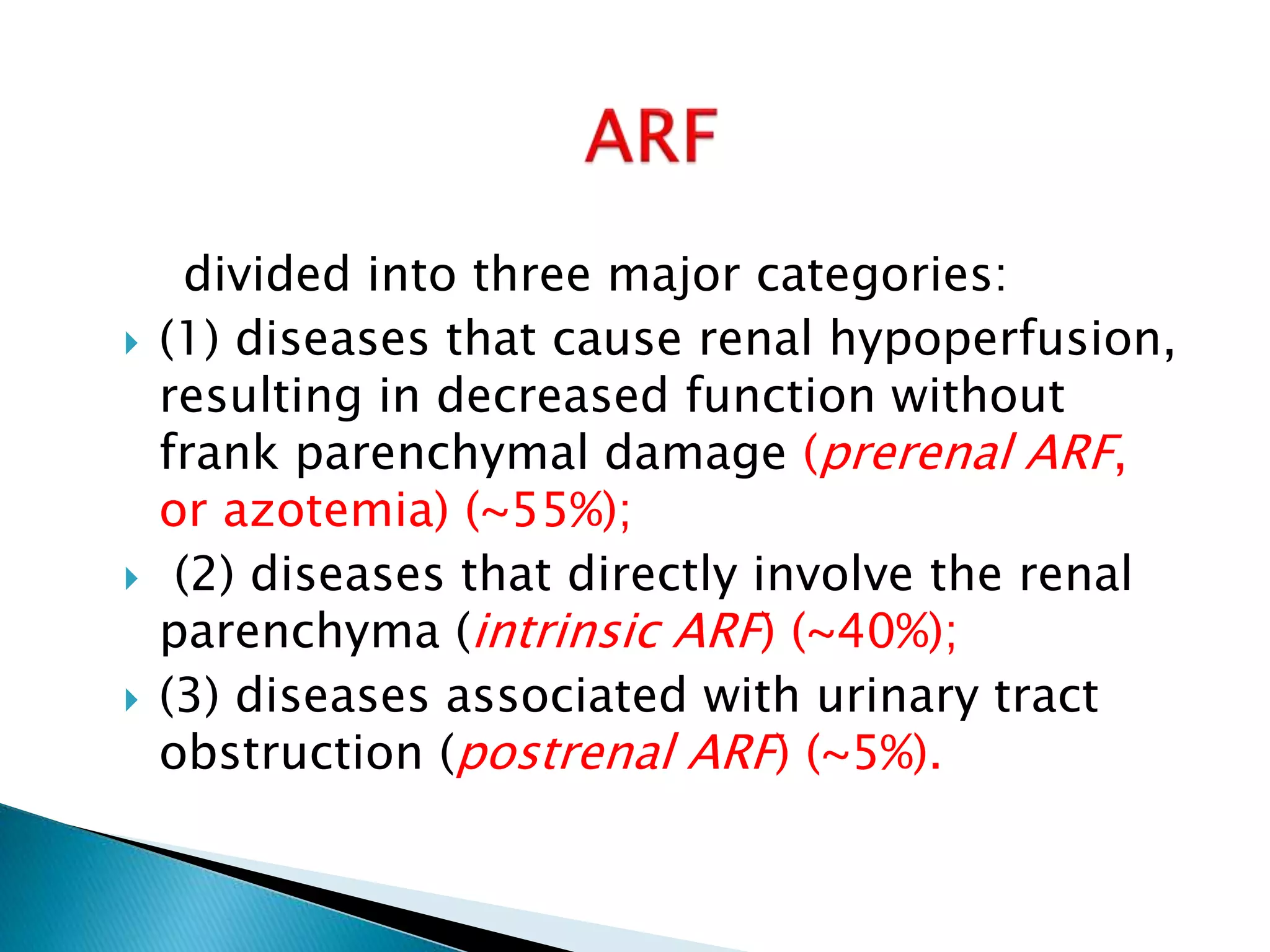 ACUTE RENAL FAILURE.ppt | Blood Disorders | Diseases and Conditions