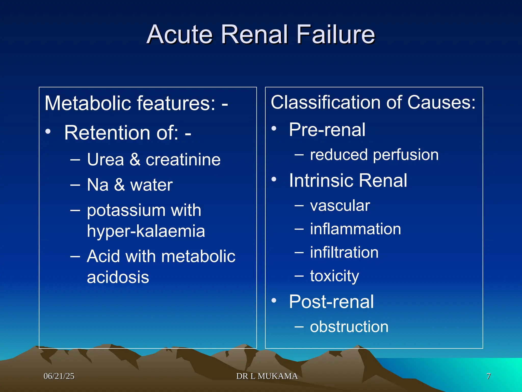 ACUTE RENAL FAILURE.ppt causes of renal failure,pathophysiology | PPT