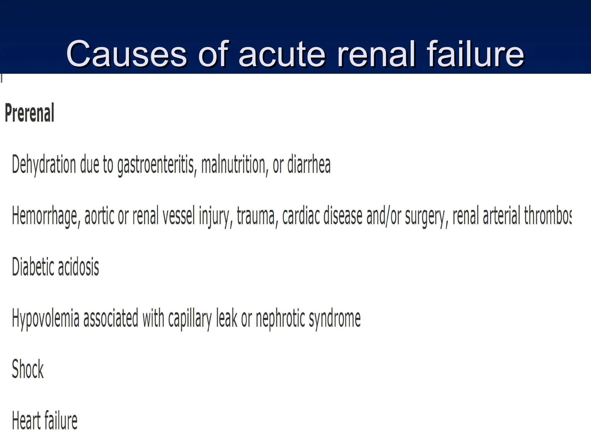 ACUTE RENAL FAILURE.ppt causes of renal failure,pathophysiology | PPT