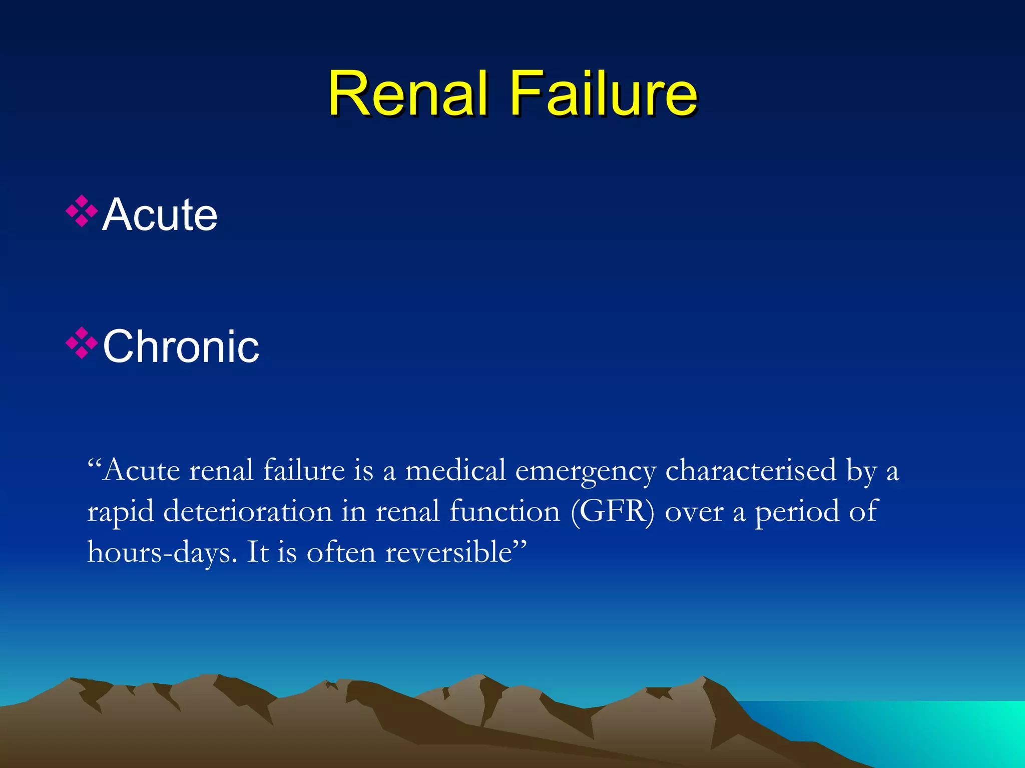 Acute Renal Failure | PPT | Diseases and Conditions | Medical Health