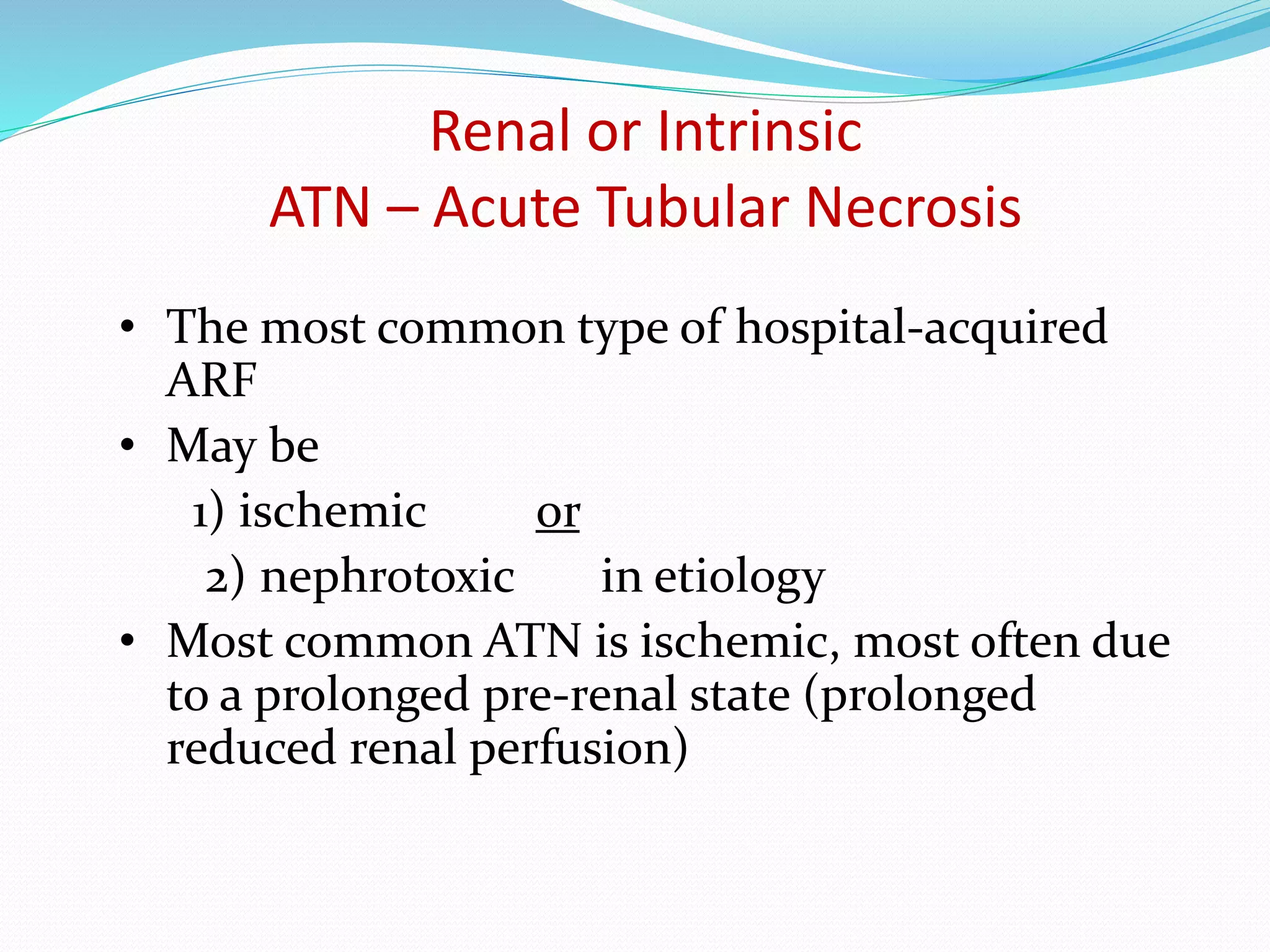 Acute renal failure (arf) | PPTX