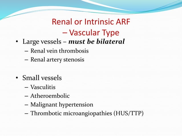 Acute renal failure (arf) | PPTX | Blood Disorders | Diseases and ...