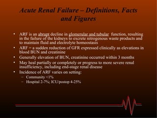 Acute renal failure | PPT