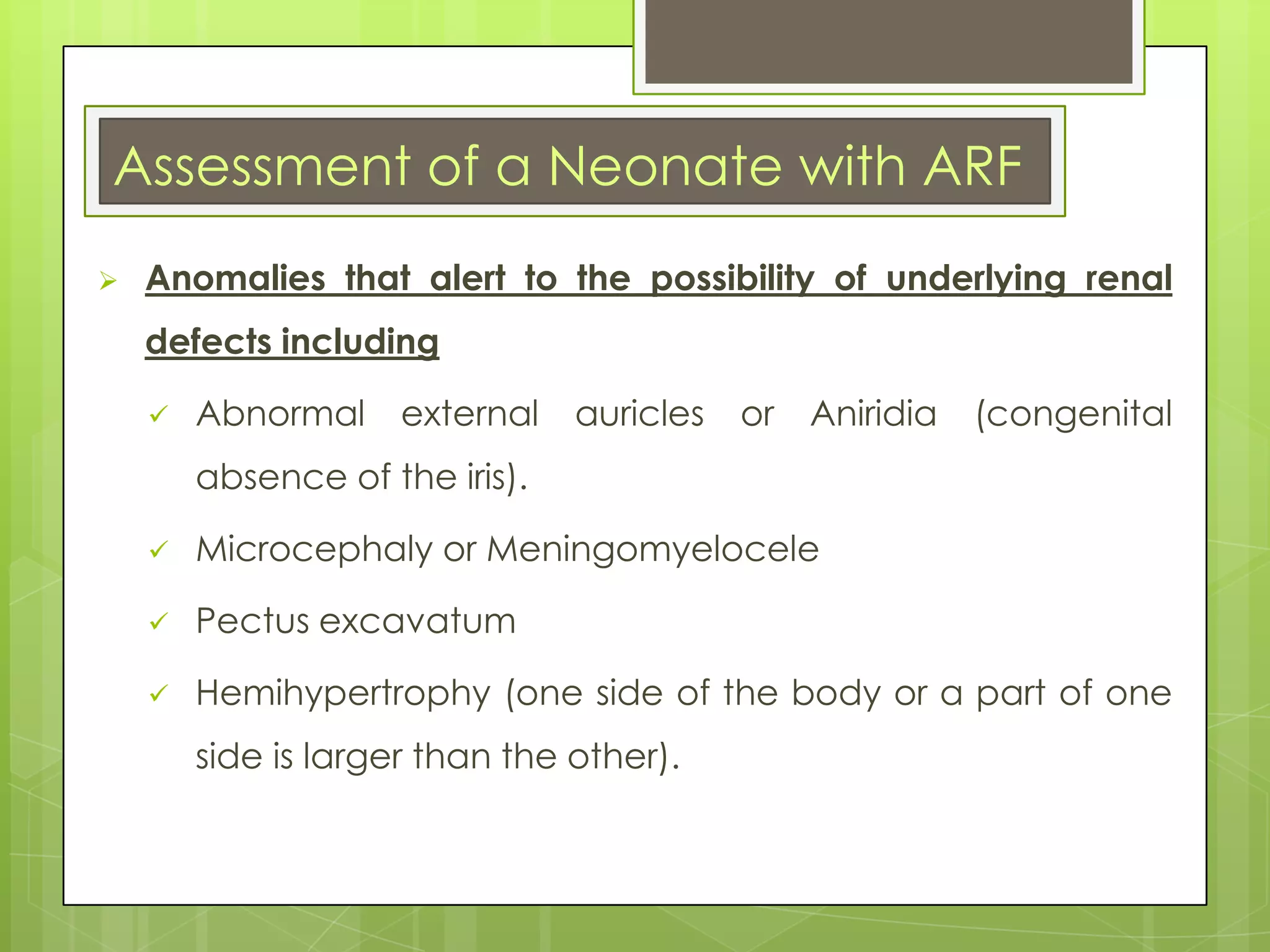 Acute Renal Failure in Neonates | PPTX