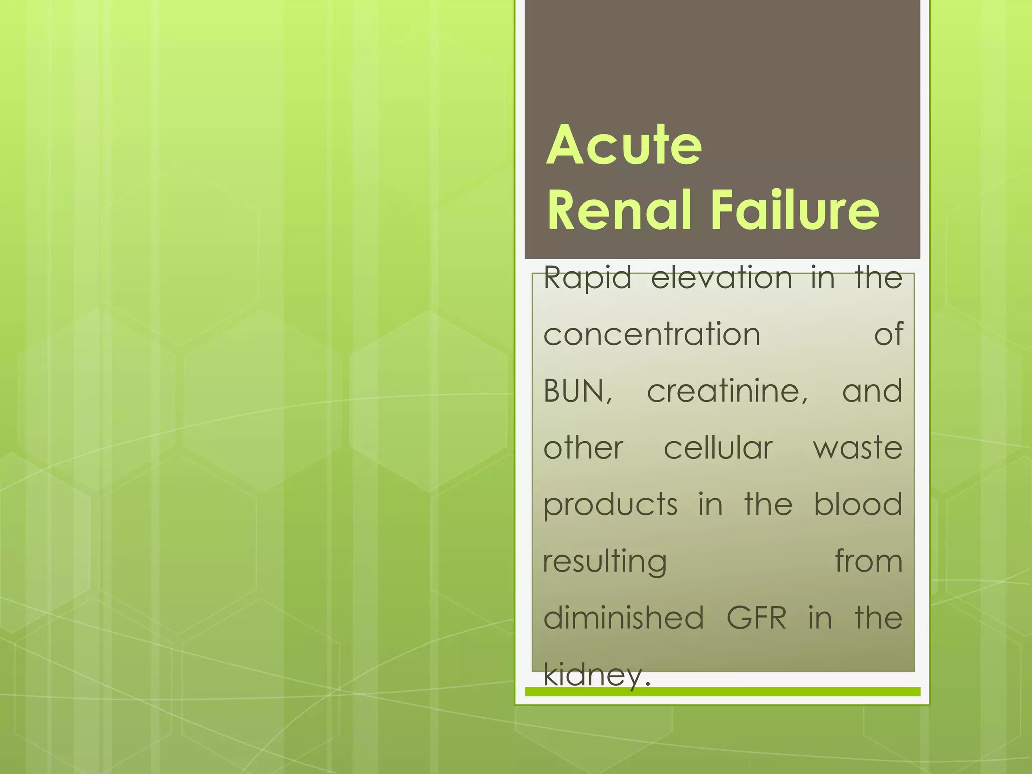 Acute Renal Failure in Neonates | PPTX