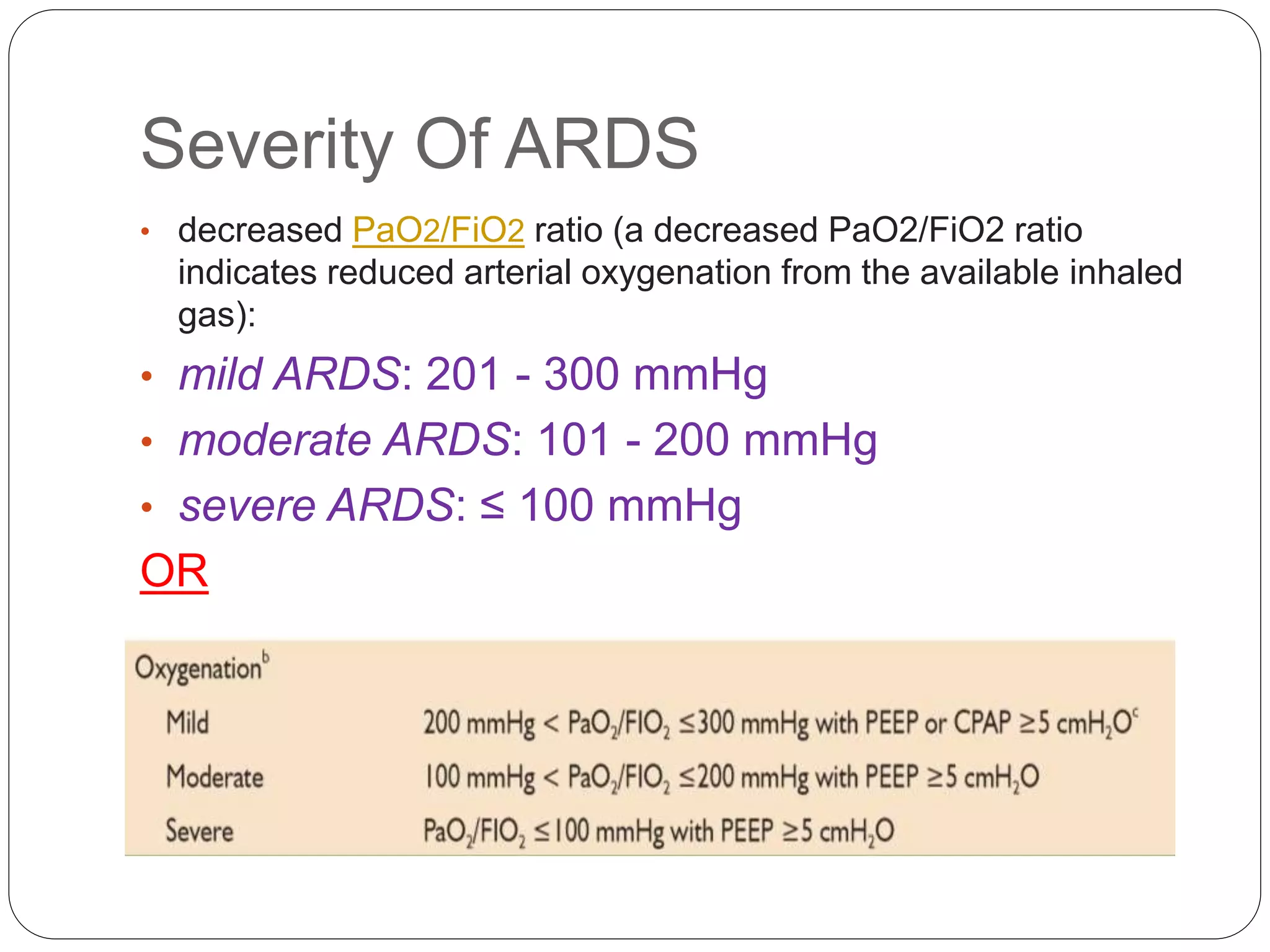 Acute respiratory distress syndrome | PPTX