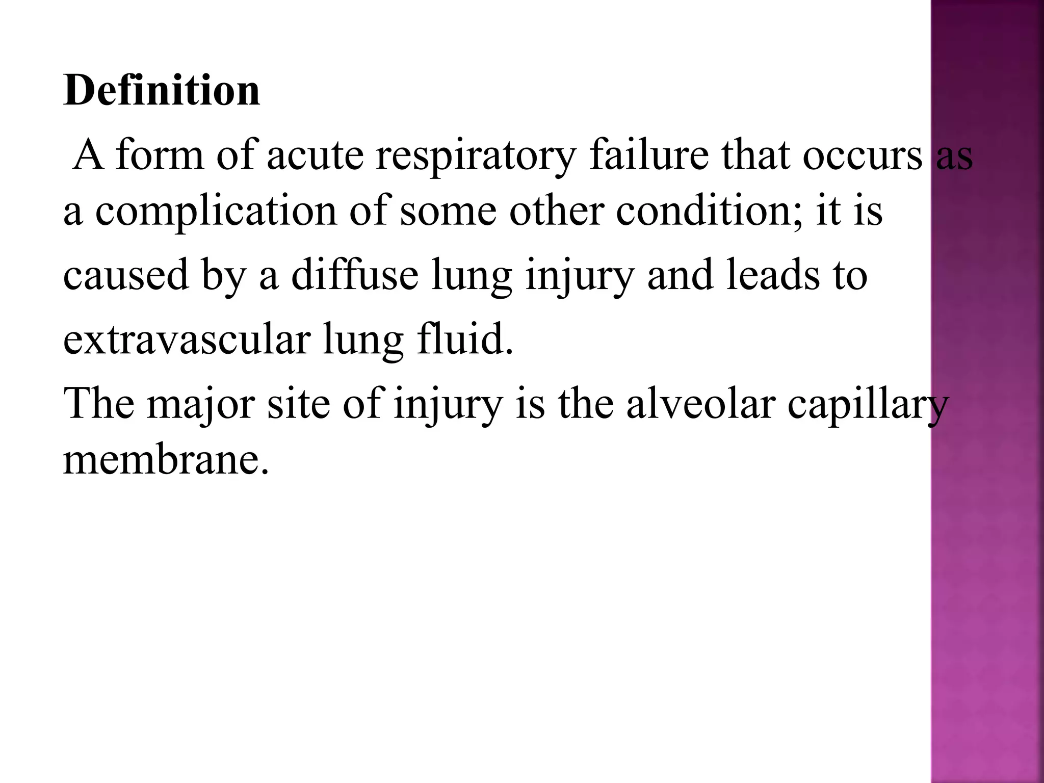 Acute respiratory distress syndrome | PPTX