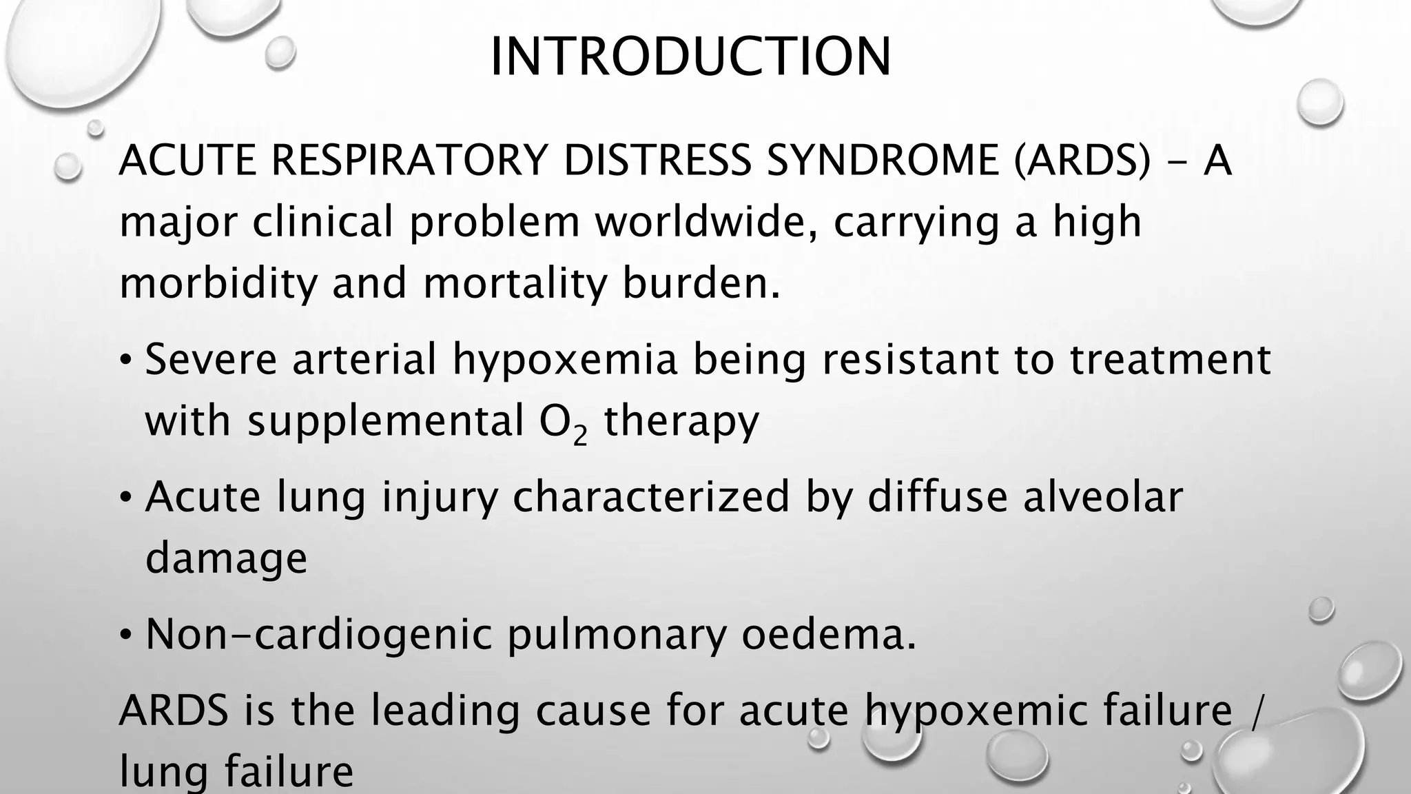 Acute Respiratory Distress Syndrome | PPTX